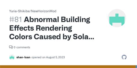 abnormal building effects rendering colors caused by solar panel with