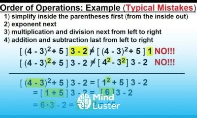 Learn Algebra Ch 0 6 Basic Concepts 15 of 36 Order of Operations ...