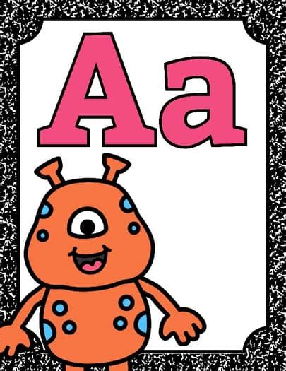 Composition Notebook Alphabet Bright Varsity Style By Genuinely Elementary