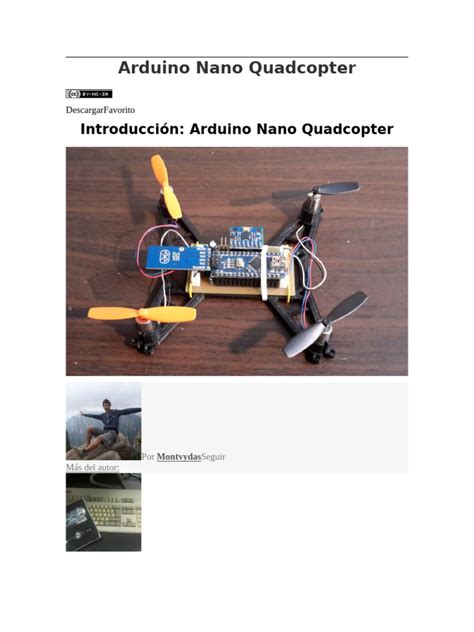 Arduino Nano Quadcopter Pdf Corriente Eléctrica Giroscopio