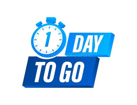 1 Day To Go Countdown Timer Clock Icon Time Icon Count Time Sale