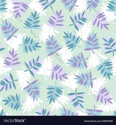 Abstract Season Color Pastel Palm Leaves Vector Image