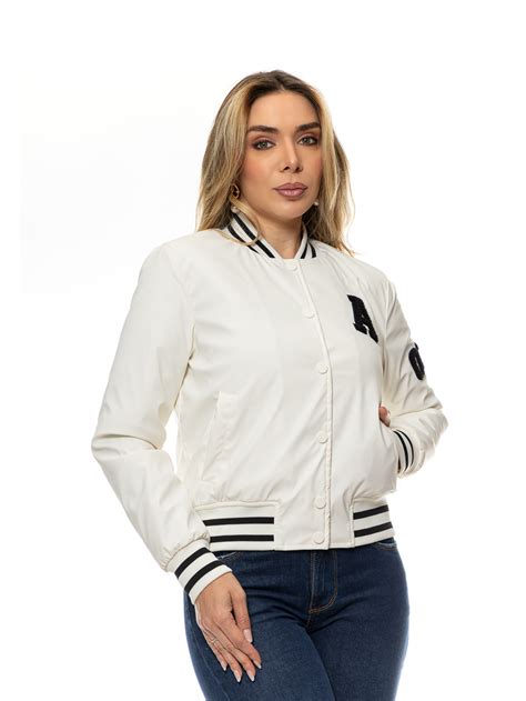 Jaqueta Feminina College Em Pu Crocker 50317