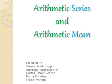 Arithmetic Sequence Pptx