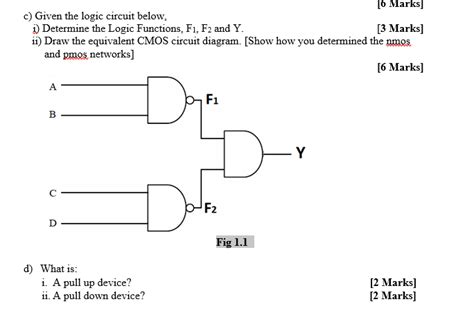 Solved Marks C Given The Logic Circuit Below Chegg