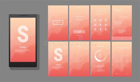 Modern Ui Gui Screen Vector Design Stock Vector Illustration Of