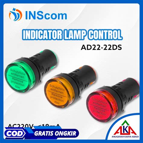 Inscom Pilot Lamp Indicator Control Ad22 22ds Ac 220v 22mm Lazada