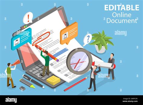 3d isometric flat vector conceptual illustration of editable online