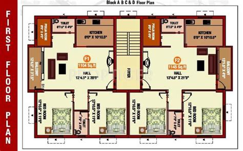 1 2 Bhk Cluster Plan Image Ms Foundations Cherry Tree For Sale At