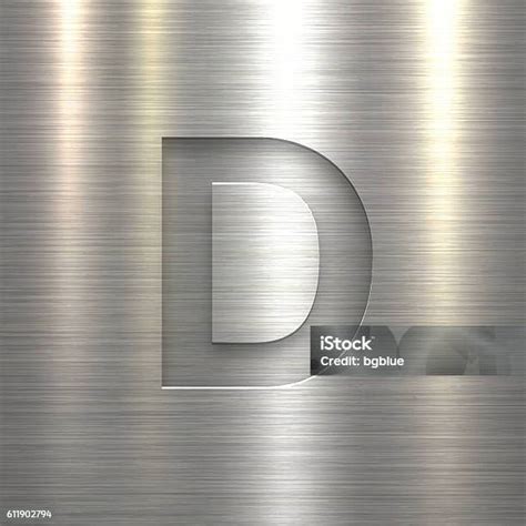 알파벳 D 디자인 금속 텍스처 배경에 문자 알파벳 D에 대한 스톡 벡터 아트 및 기타 이미지 알파벳 D 0명 3차원 형태 Istock