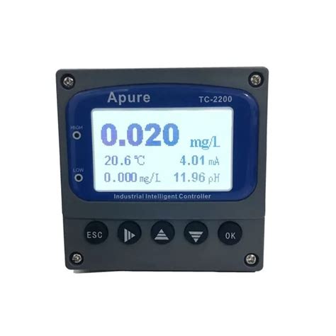 Industrial Online Residual Chlorine Meter Controller With Sensor Probe