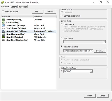 how to install android x86 6 0 7 0 on vmware esxi warning many