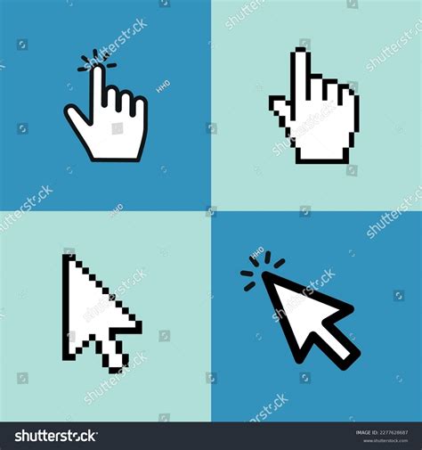 Pointer Cursor Icons Web Arrows Cursors Stock Vector Royalty Free Shutterstock