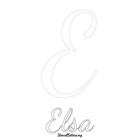Elsa Free Printable Name Stencils With 6 Unique Typography Styles And Lettering Bridges