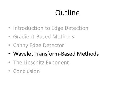 Ppt Edge Detection And Wavelet Transform Powerpoint Presentation