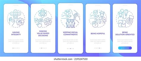 Types Diversity Blue Gradient Onboarding Mobile Stock Vector Royalty Free 2174473091