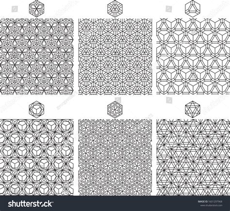 Hexagonal Seamless Geometric Patterns Background Stock Vector Royalty Free 1601297968