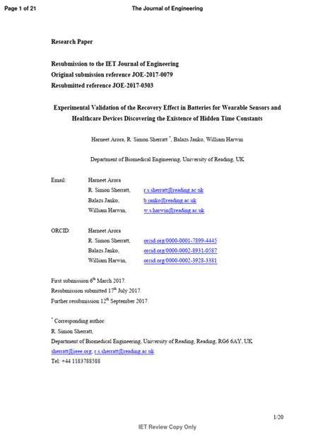 Experimental Validation Of The Recovery Effect In Pdf Lithium Ion