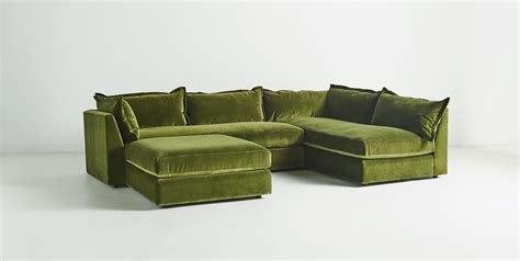 Sectional Green Velvet Couch At Guadalupe Mellon Blog