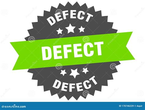 Defect Sign Defect Circular Band Label Defect Sticker Stock Vector Illustration Of Sticker