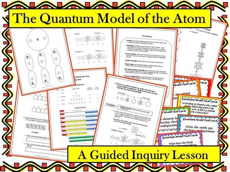 Chemistry The Quantum Model Of The Atom Guided Inquiry Lesson Physical Science Lessons