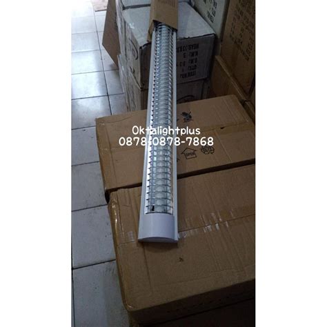 Jual Kap Lampu Rm Tl Led Grill Kisi Kisi X Watt Led Outbow Shopee Indonesia