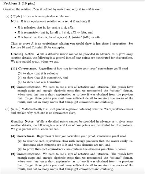 Solved Problem Pts Consider The Relation R On Z Chegg