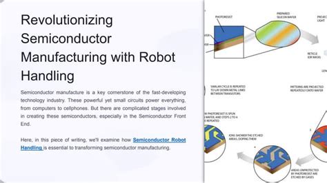 Revolutionizing Semiconductor Manufacturing With Robot Handling Pptx Manufacturing Industry