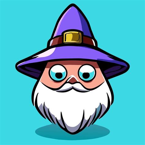 Premium Vector Wizard Magic Hat Hand Drawn Flat Stylish Mascot