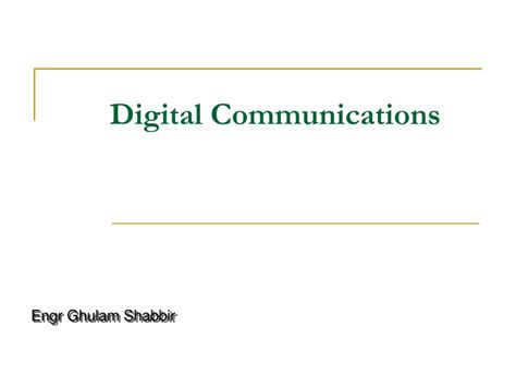 Ppt Digital Communications Powerpoint Presentation Free Download
