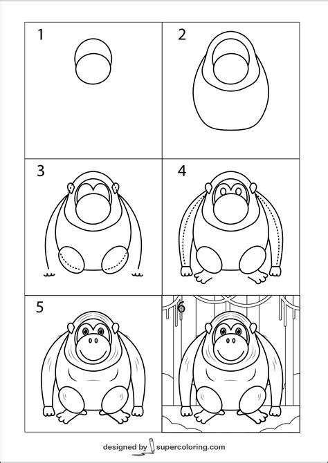 Simple Orangutan Drawing