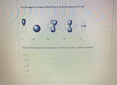 Solved Use The Shapes Of Atomic Orbitals Below To Answer