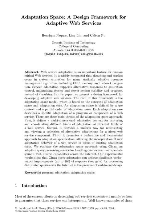 pdf adaptation space a design framework for adaptive web services