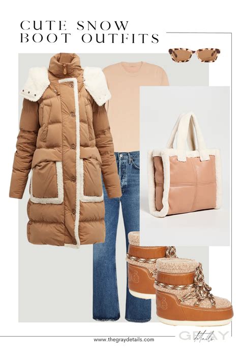 Cute Winter Outfits With Snow Boots The Gray Details