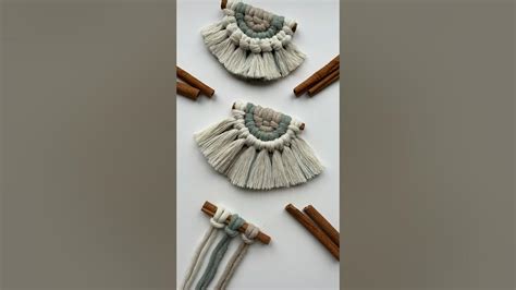 Diy 3 Color Mini Half Moon Macrame Tutorial Tutorial De Macramé Con