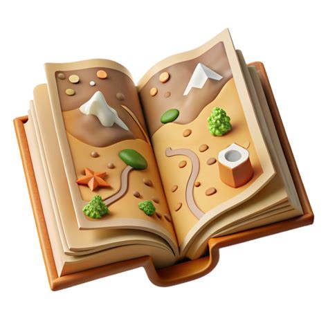 Adventure Map Book Explore 3d Terrain 56596781 Png