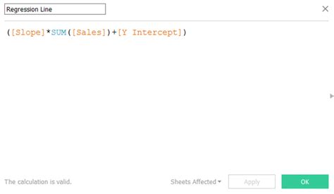 How To Calculate A Linear Regression Line In Tableau The Data School