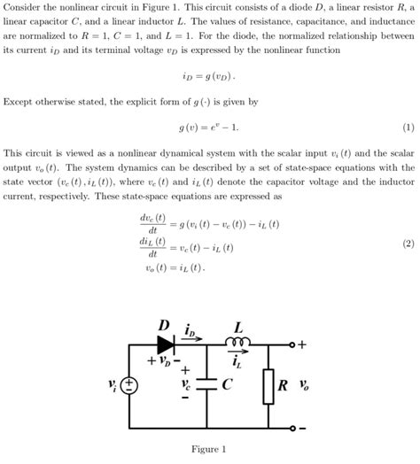 Consider The Nonlinear Circuit In Figure This Chegg