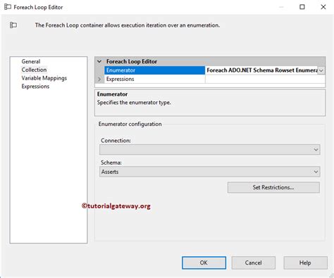 Ssis Foreach Adonet Schema Rowset Enumerator