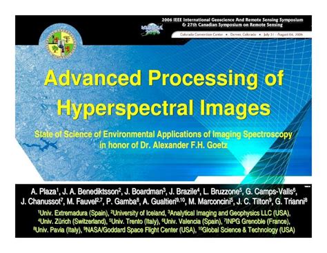 pdf advanced processing of hyperspectral images · 1 introduction 2