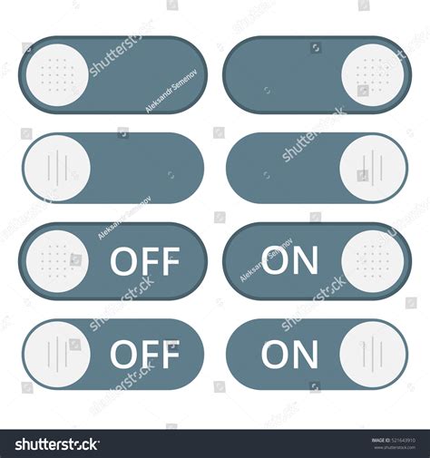 Set Colorful Toggle Switch Icons Switch Stock Vector Royalty Free