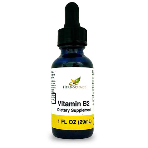Vitamin B2 Riboflavin Low Dose Liquid Drops Herb Science