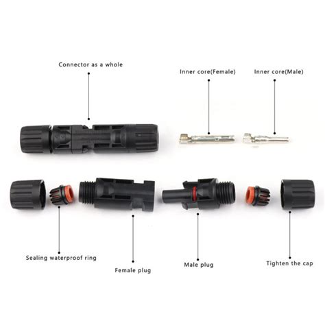 Konektory Pre Solárne Panely Mc4 Samec Samica