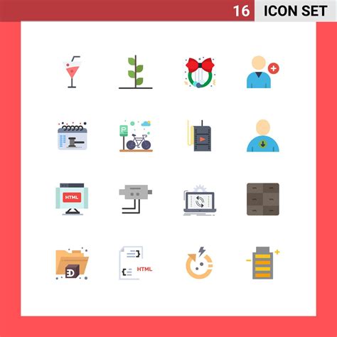 Flat Color Pack Of 16 Universal Symbols Of Balance Calendar Christmas Appointment New Editable