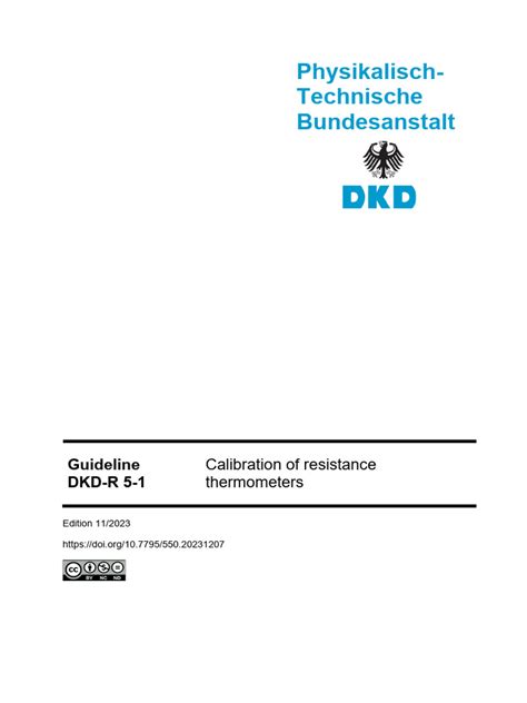 Revised Dkd R5 1 Guideline For Calibration Of Rtd Download Free Pdf Thermometer