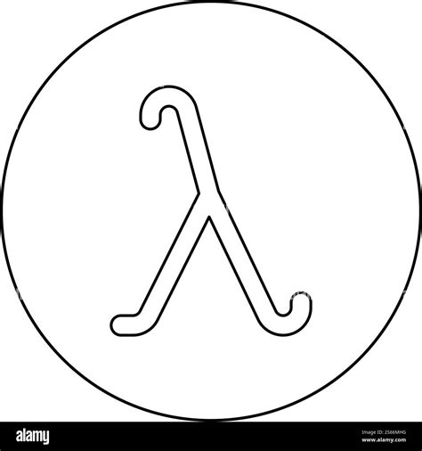 Lambda Greek Symbol Small Letter Lowercase Font Icon In Circle Round