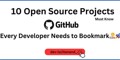 10 Open Source Projects Every Developer Needs To Bookmark 📚👨‍💻 Dev