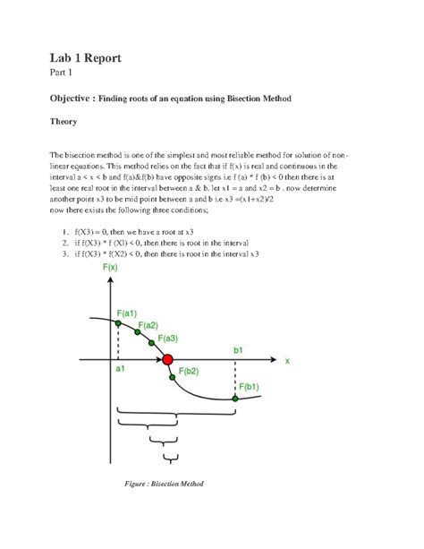 Bisection Method This Method Relies On The Fact That If F X Is Real And Continuous In The