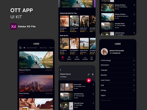 OTT APP UI KIT On Behance OTT APP UI KIT On Behance