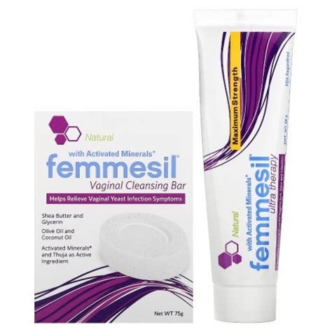 Femmesil Vaginal Cleansing Bar And Ultra Therapy Ointment 2 Piece Set